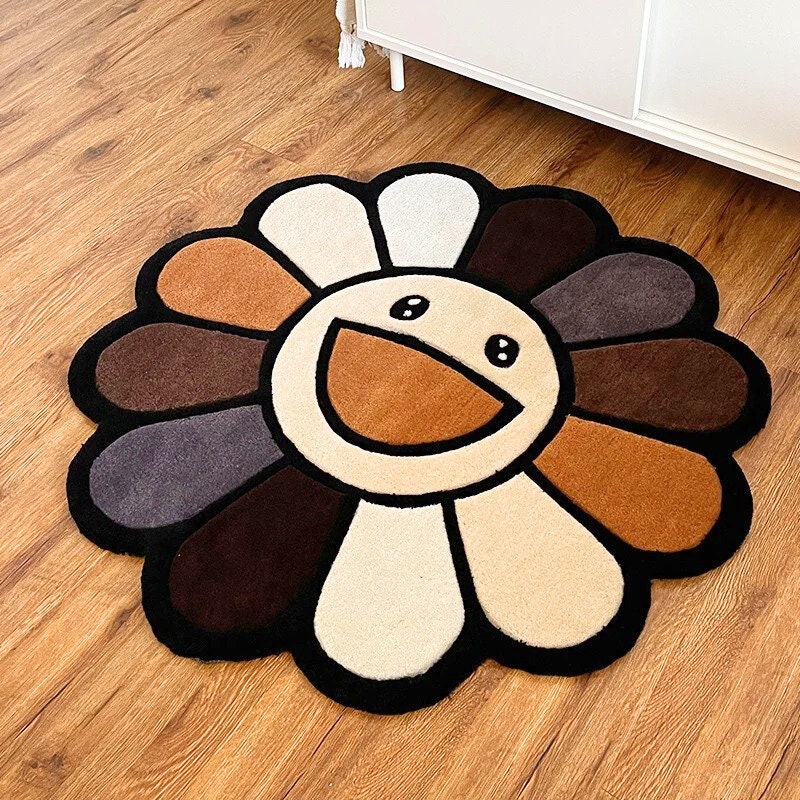 Travis Scott Cactus Jack Murakami Rug Smiling Face Flower - Etsy