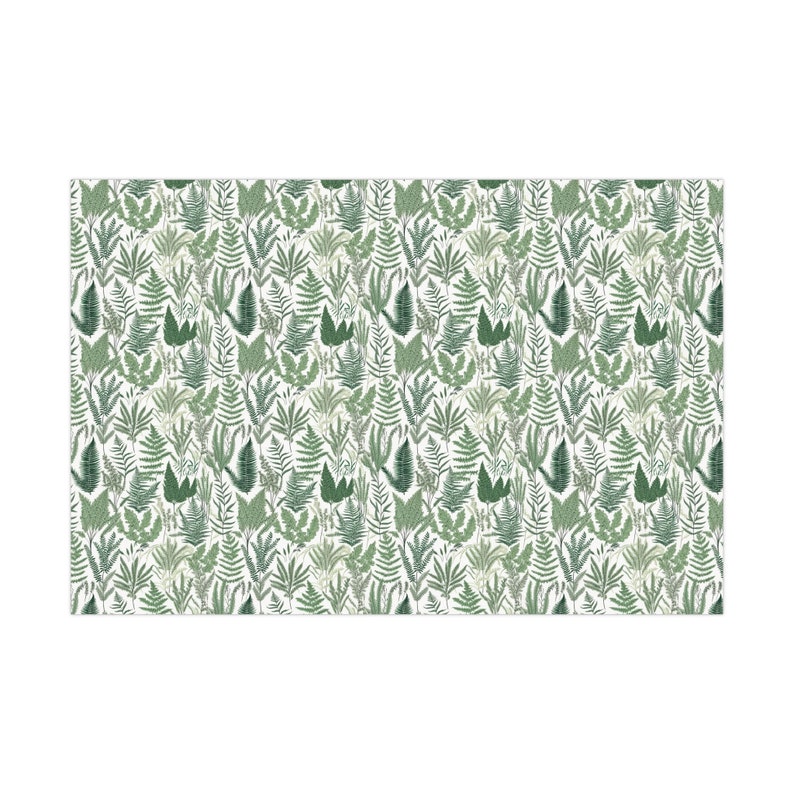 Fern Gift Wrapping Paper, Botanical Gift Wrap, Nature-inspired, Fern Leaf Pattern Wrapping Paper ...