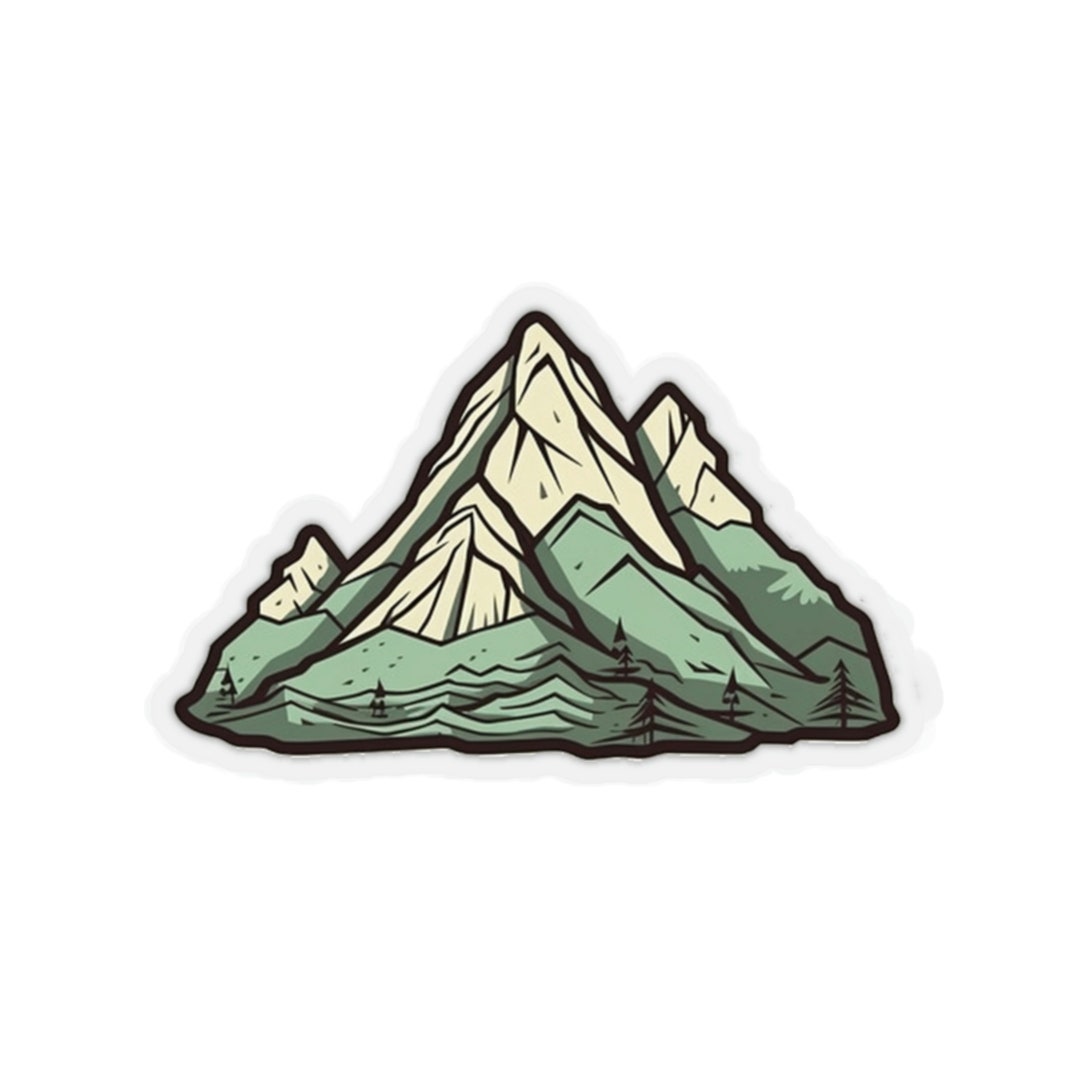 Adventurous Mountain Range Sticker for Travel Enthusiasts - Etsy