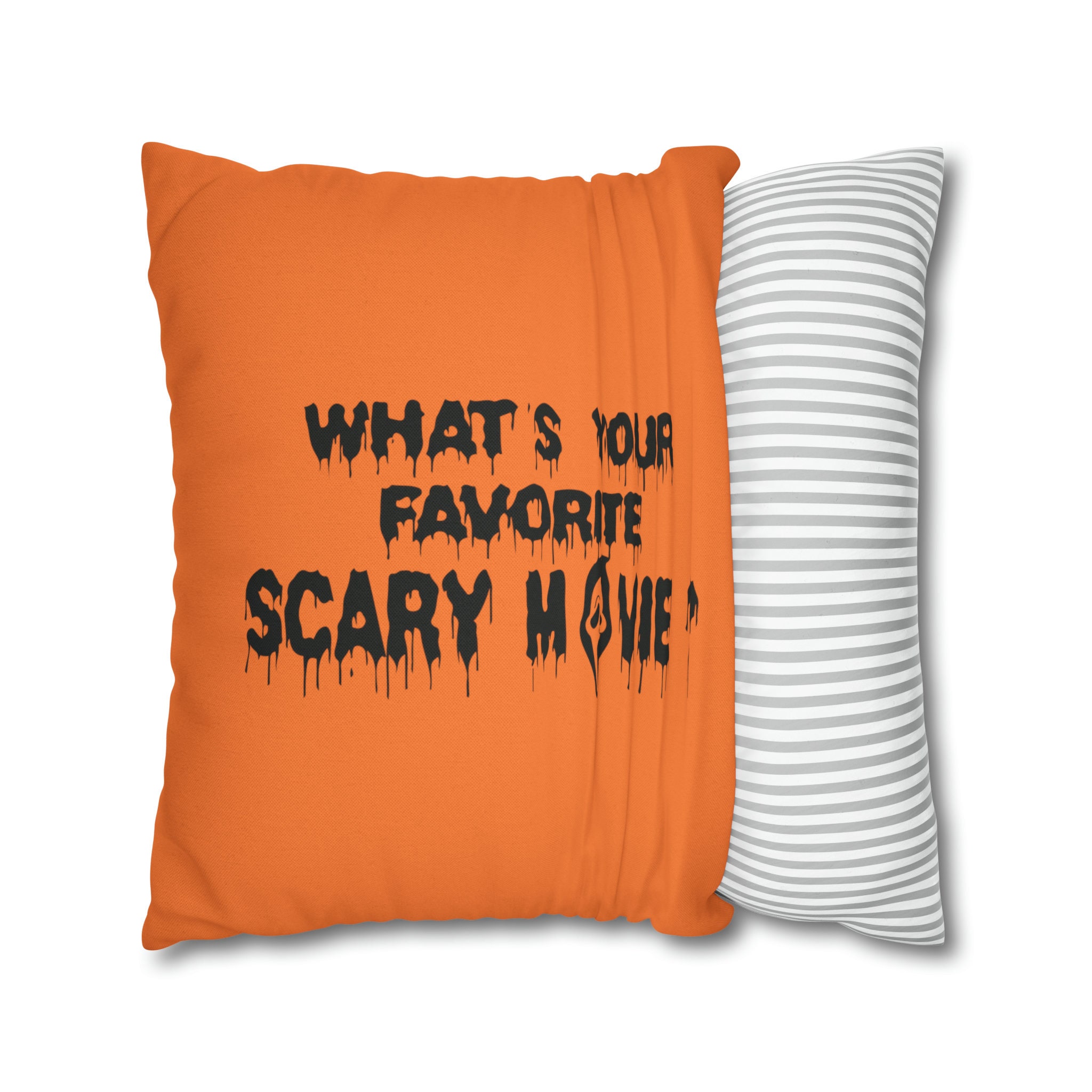 Whats Your Favorite Scary Movie Pillow Case, Fall, Gift for Girlfriend ...