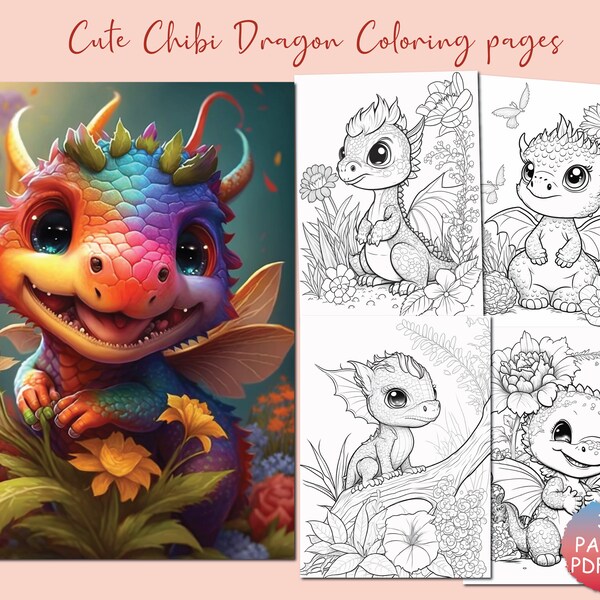 Cute Magical Creatures Coloring Pages - Etsy