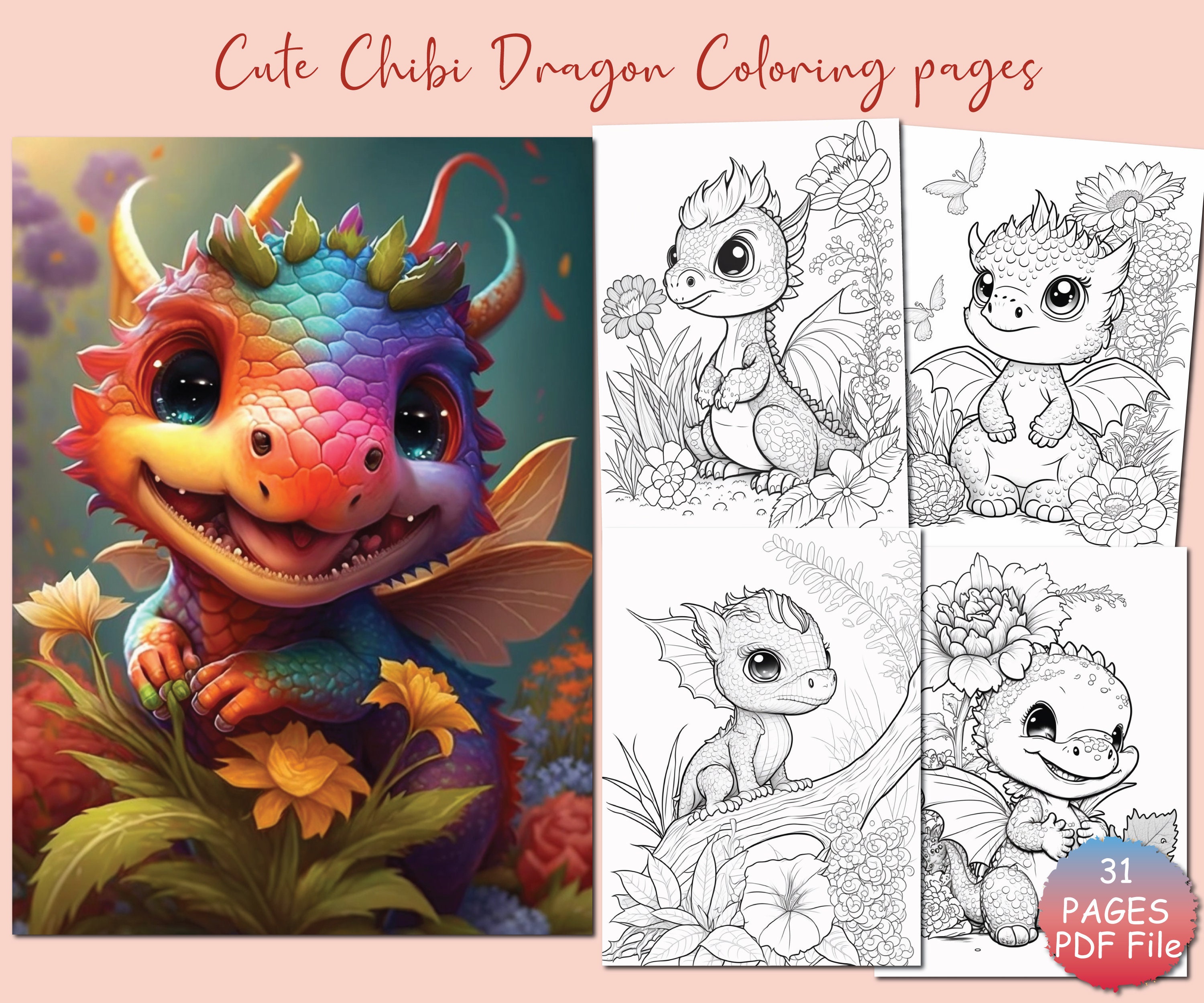 Cute Chibi Animal Coloring Pages