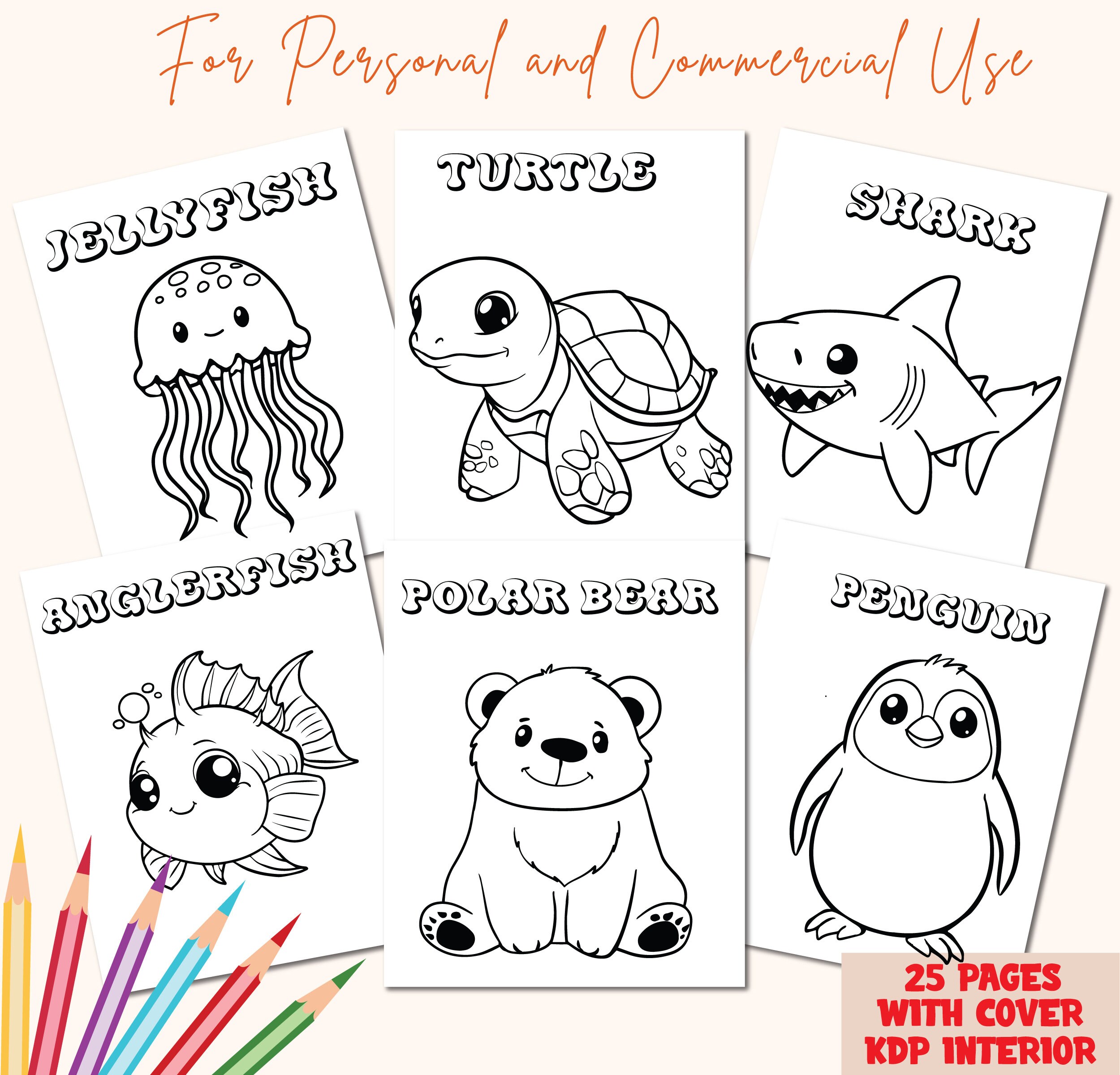 Printable Sea Animals Coloring Pages for Kids, Activity Coloring Sheets ...