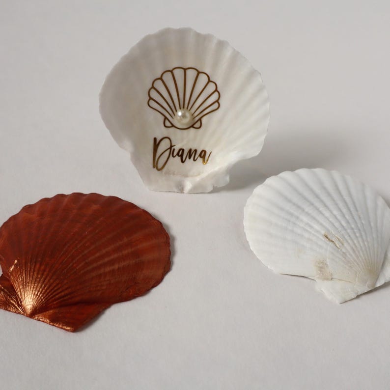 Shell Place Setting Names for Event | Personalised Place Shell | Shell ...