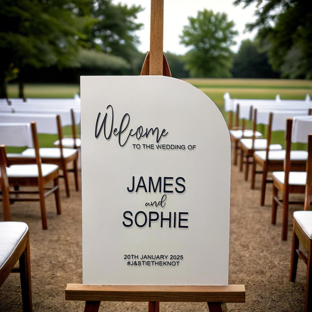 3D Sail Arch Welcome Sign for Wedding Minimalistic Arch Sign for Event ...