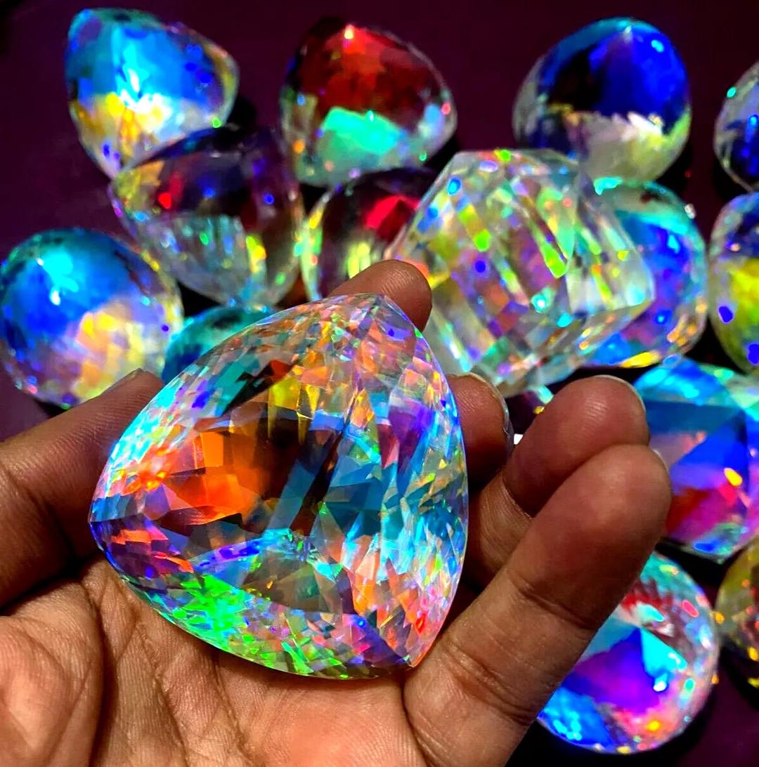 5000 Ct+ Rainbow Color Mix Cut Natural Big Size Mystic Topaz Gemstone ...