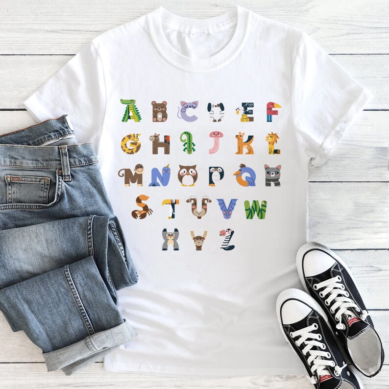 ABC Alphabet SVG Animals Alphabet Svg Letter Back to School - Etsy