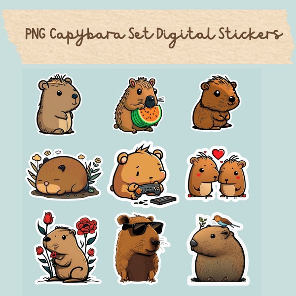 Cute capybara png - Etsy España