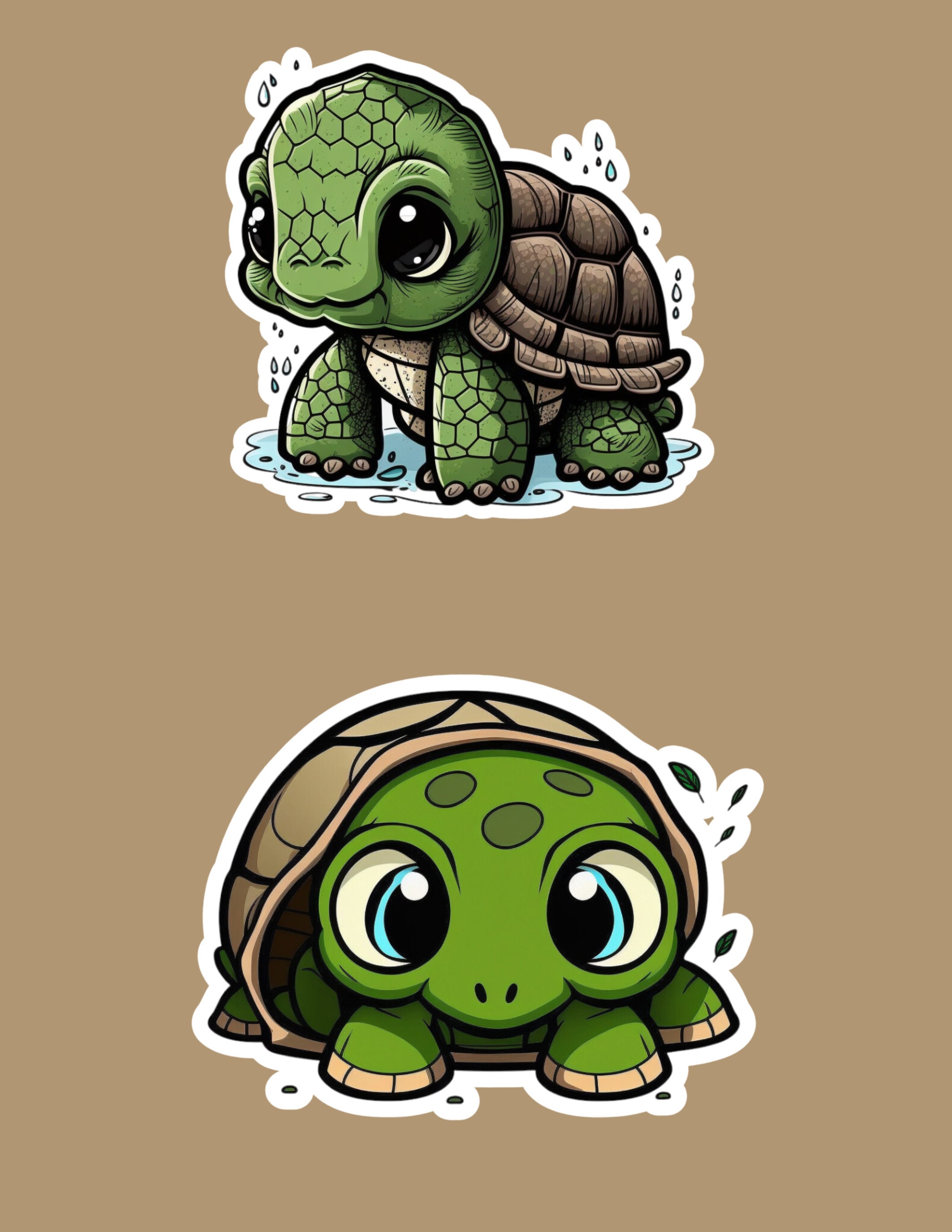 Digital Sticker Turtle Set Turtle Clipart Cute Turtle Stickers PNG - Etsy