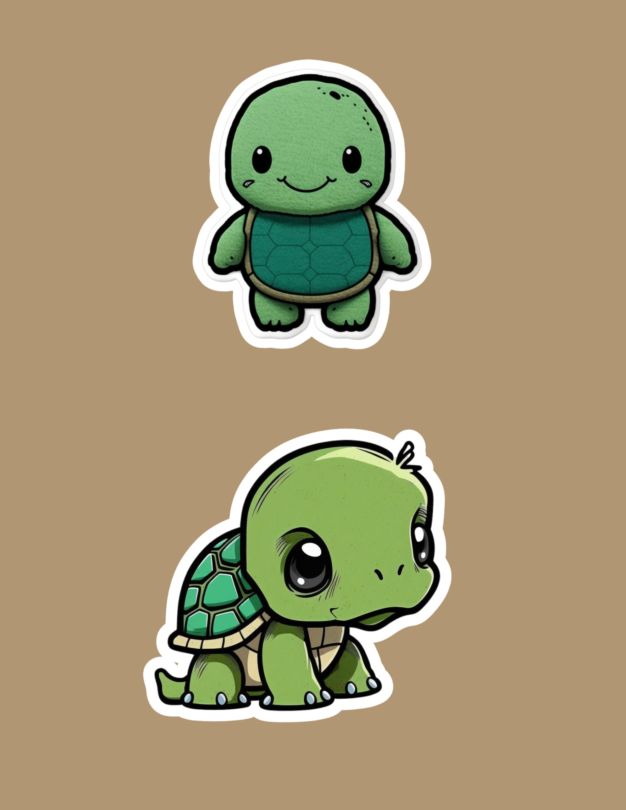 Digital Sticker Turtle Set Turtle Clipart Cute Turtle Stickers PNG - Etsy