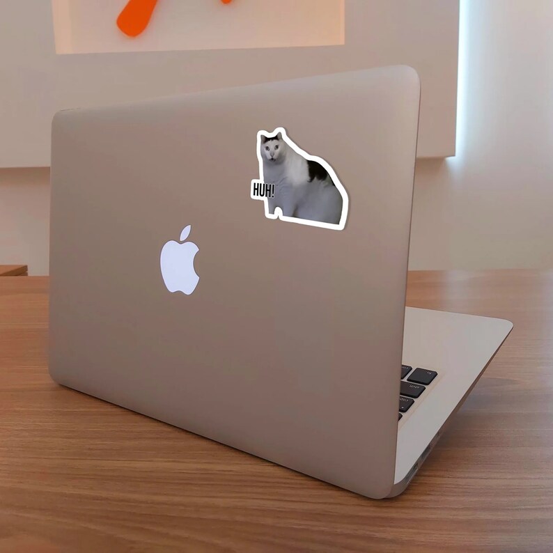 HUH Meme Cat Vinyl Sticker - Etsy