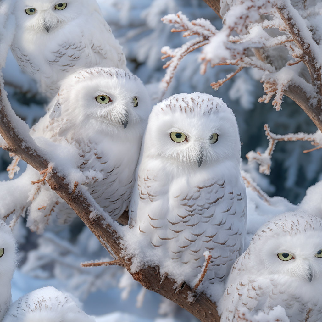 Snow Owls: Stunning Seamless Tile Art - Perfect for Backgrounds and ...