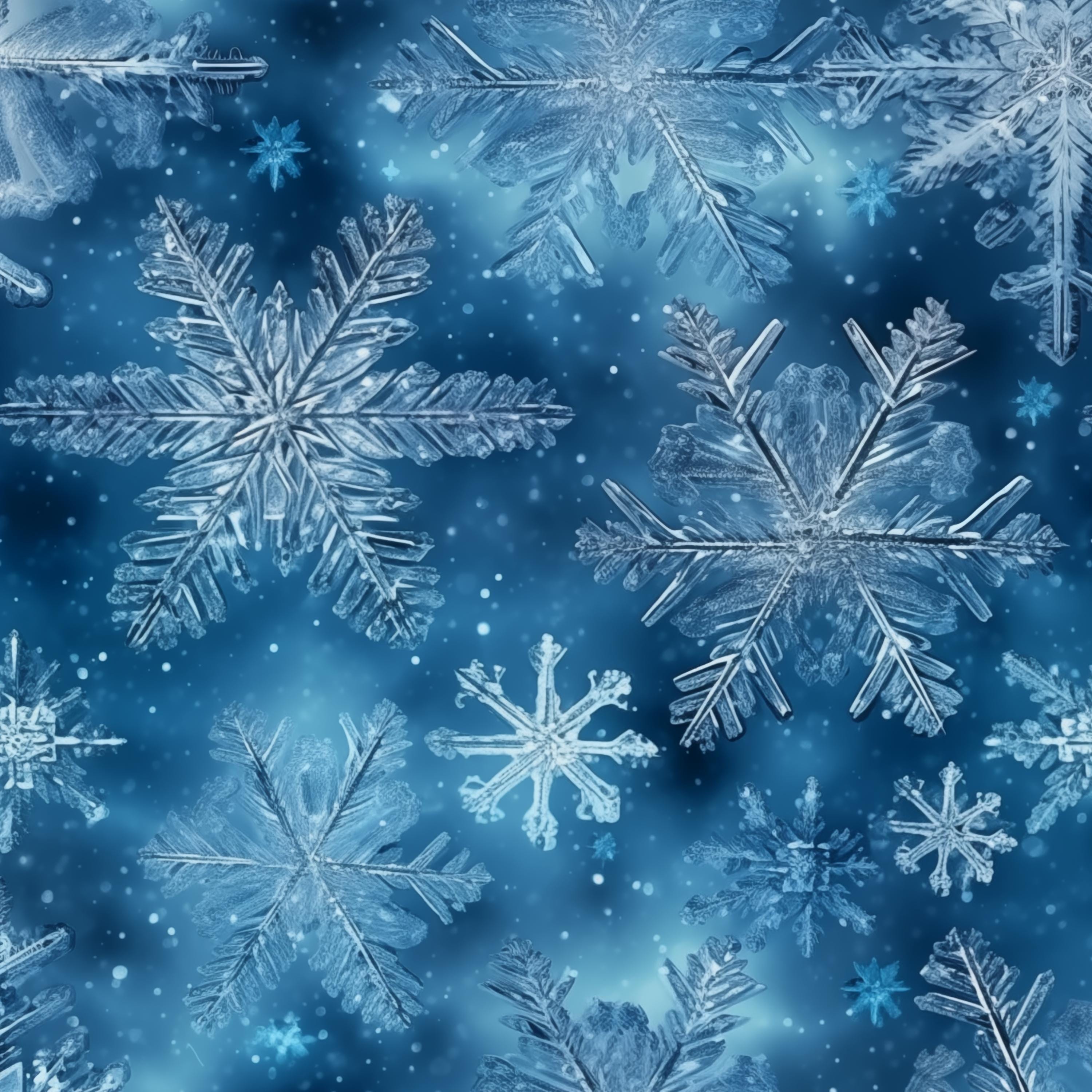Crystal Snowflakes: Frozen Seamless Tile Art - Perfect for Backgrounds ...