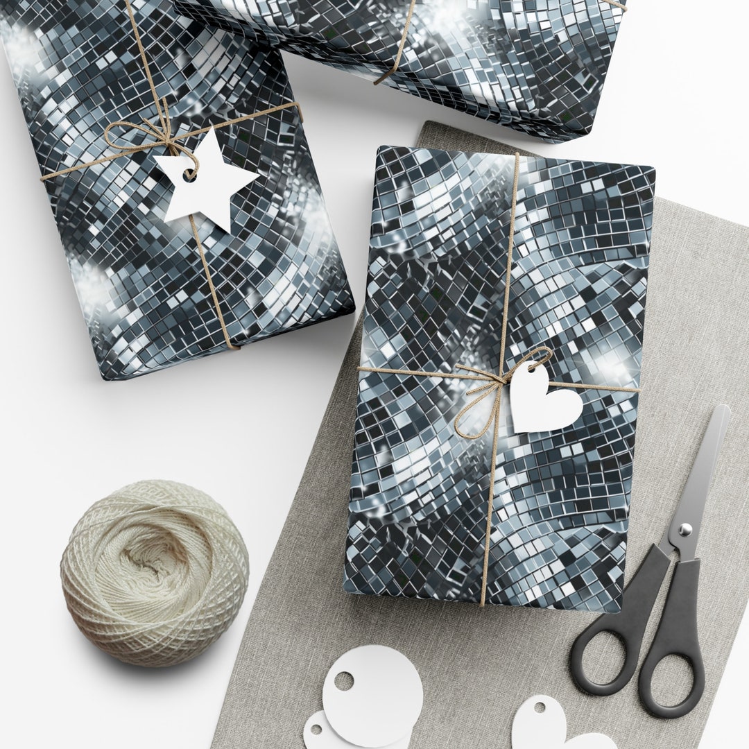 Disco Reflection: Premium Gift Wrap Decorative Repeating Pattern, Matte ...