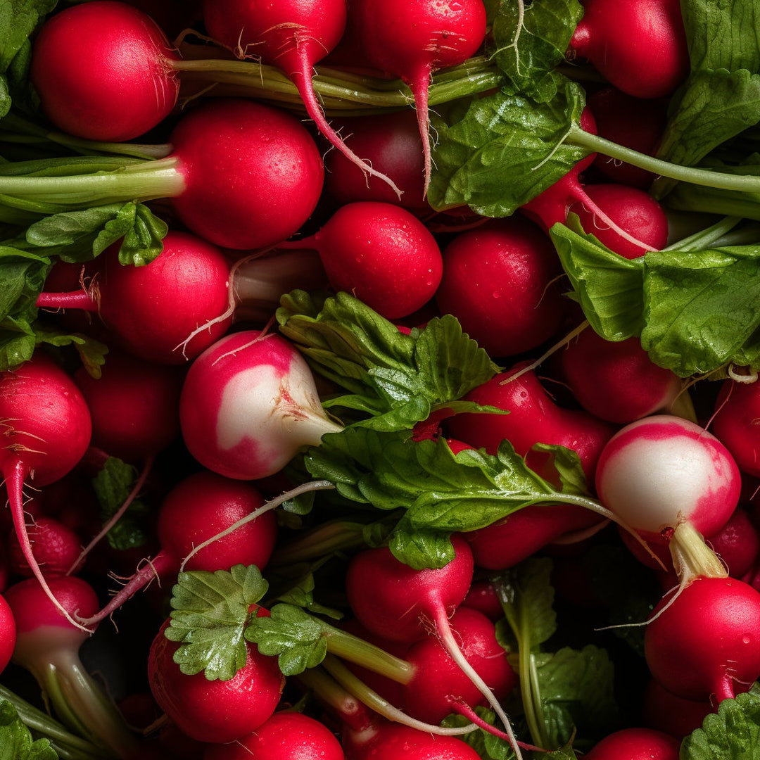 Radiant Radishes: Veggie Seamless Tile Art - Perfect for Backgrounds ...