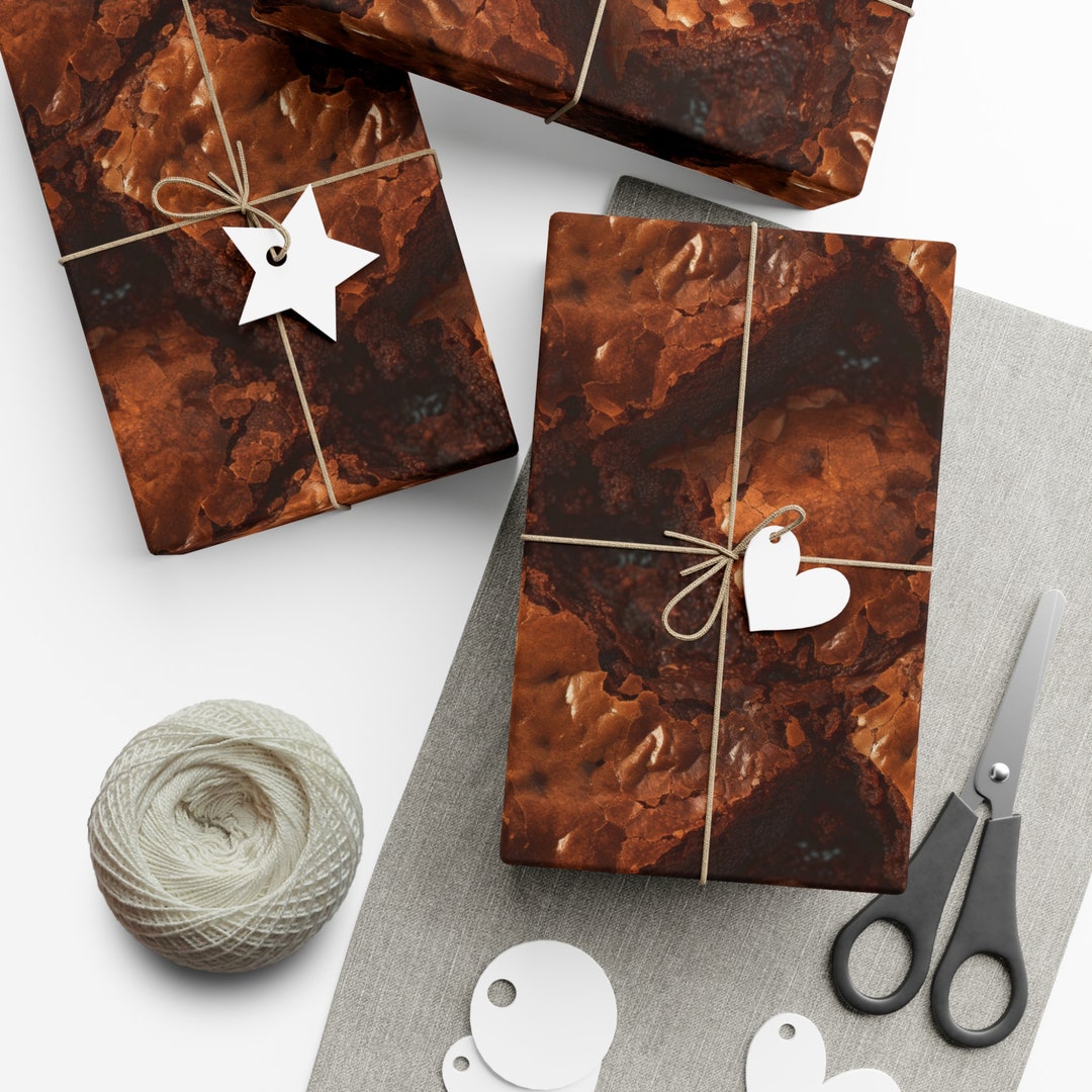 Fudgy Brownies: Premium Gift Wrap - Decorative Repeating Pattern, Matte ...