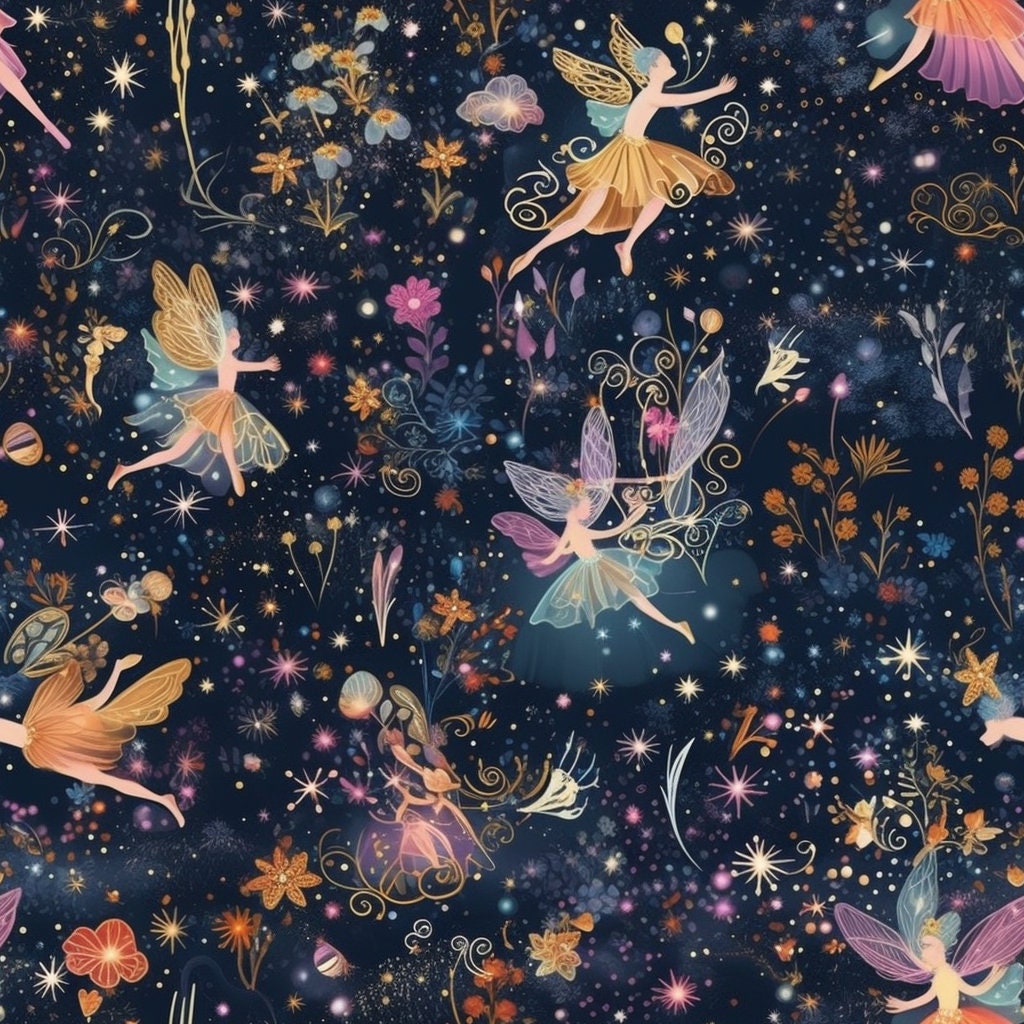 Flying Fairies: Stunning Seamless Tile Art - Perfect for Backgrounds ...