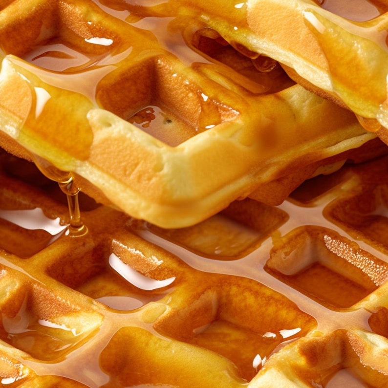 Golden Waffles: Stunning Seamless Tile Art - Perfect for Backgrounds ...