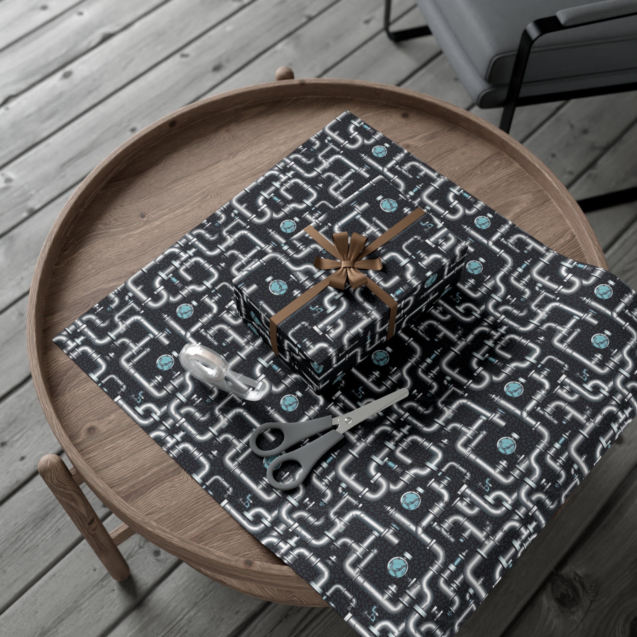 Pipe Network: Premium Gift Wrap - Decorative Repeating Pattern, Matte ...