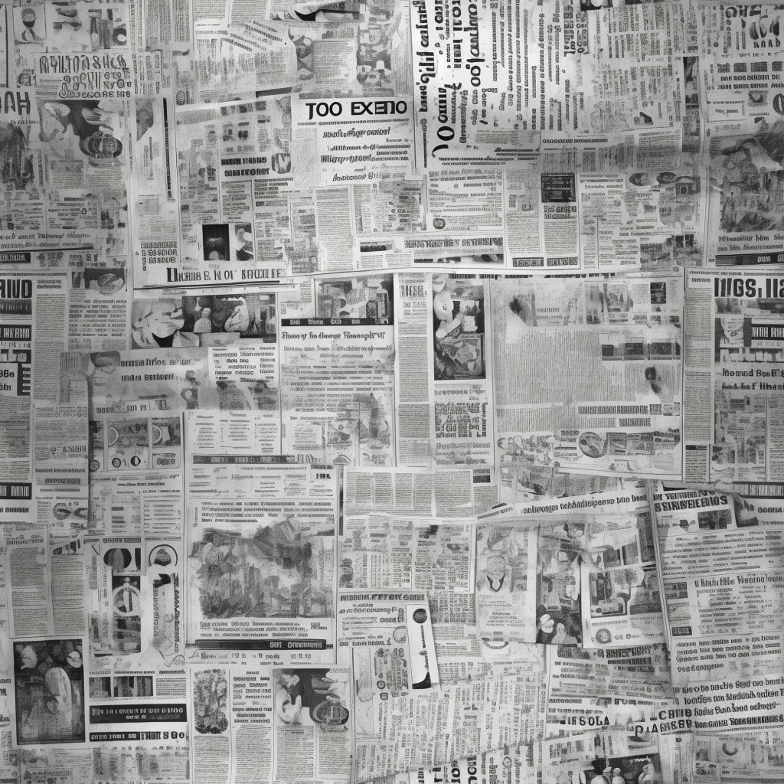 Newspaper Print V1: Distinctive Seamless Tile Art - Perfect for ...