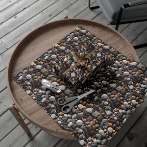Pebble Serenity: Premium Gift Wrap - Decorative Repeating Stone Pattern ...