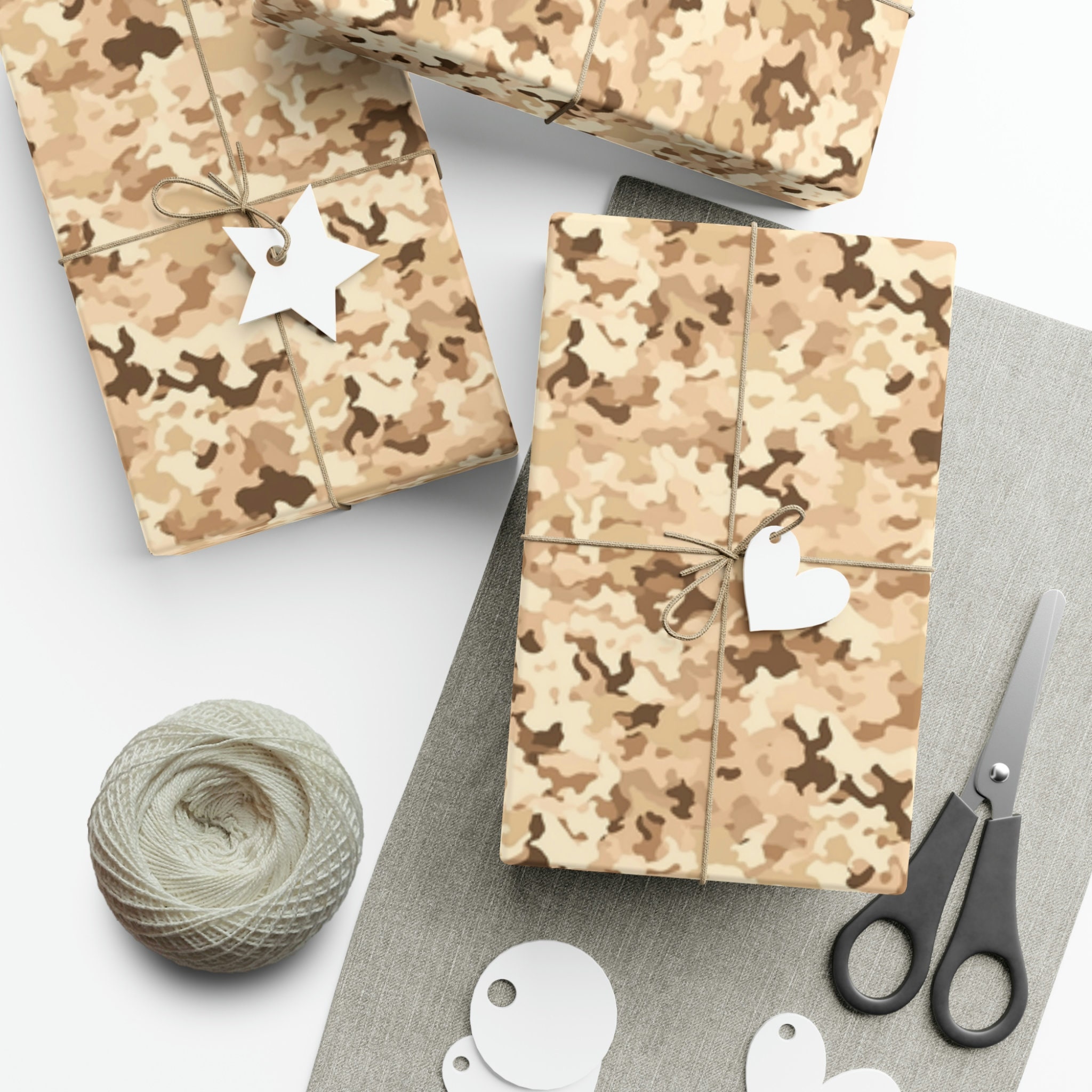 Desert Camo: Premium Gift Wrap - Decorative Repeating Pattern, Matte ...