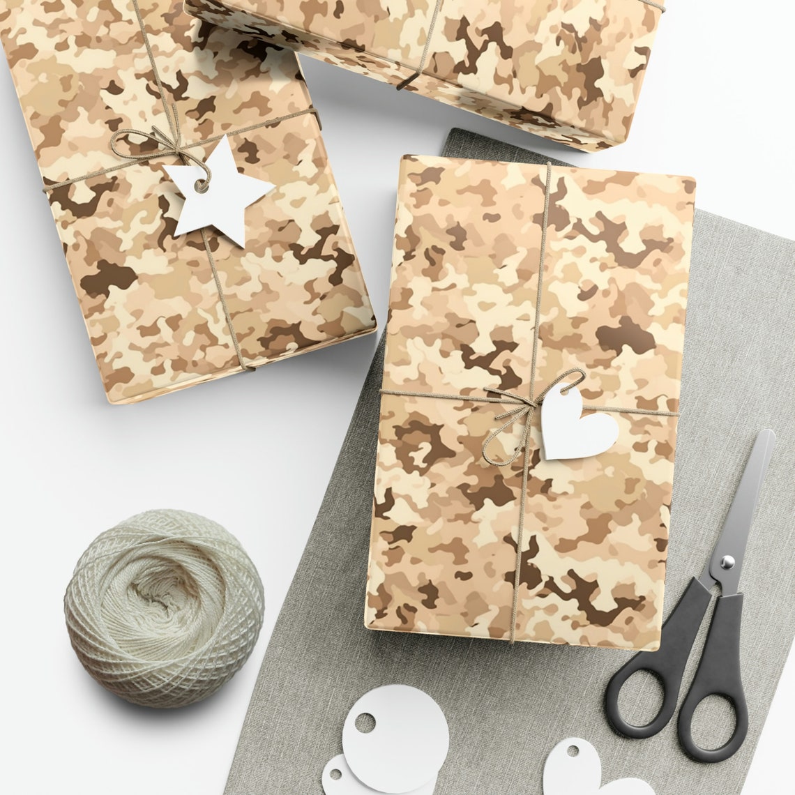Desert Camo: Premium Gift Wrap - Decorative Repeating Pattern, Matte ...