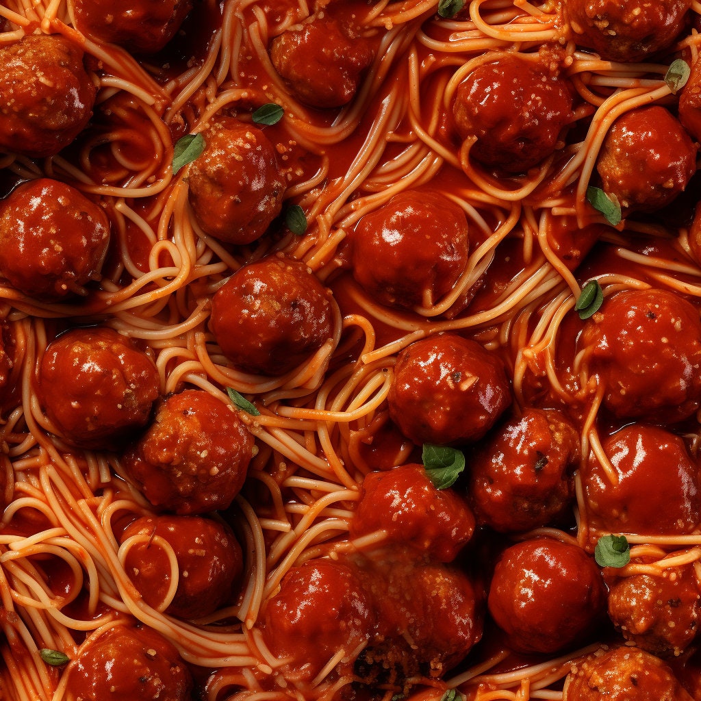 Spaghetti & Meatballs: Stunning Seamless Tile Art - Perfect for ...