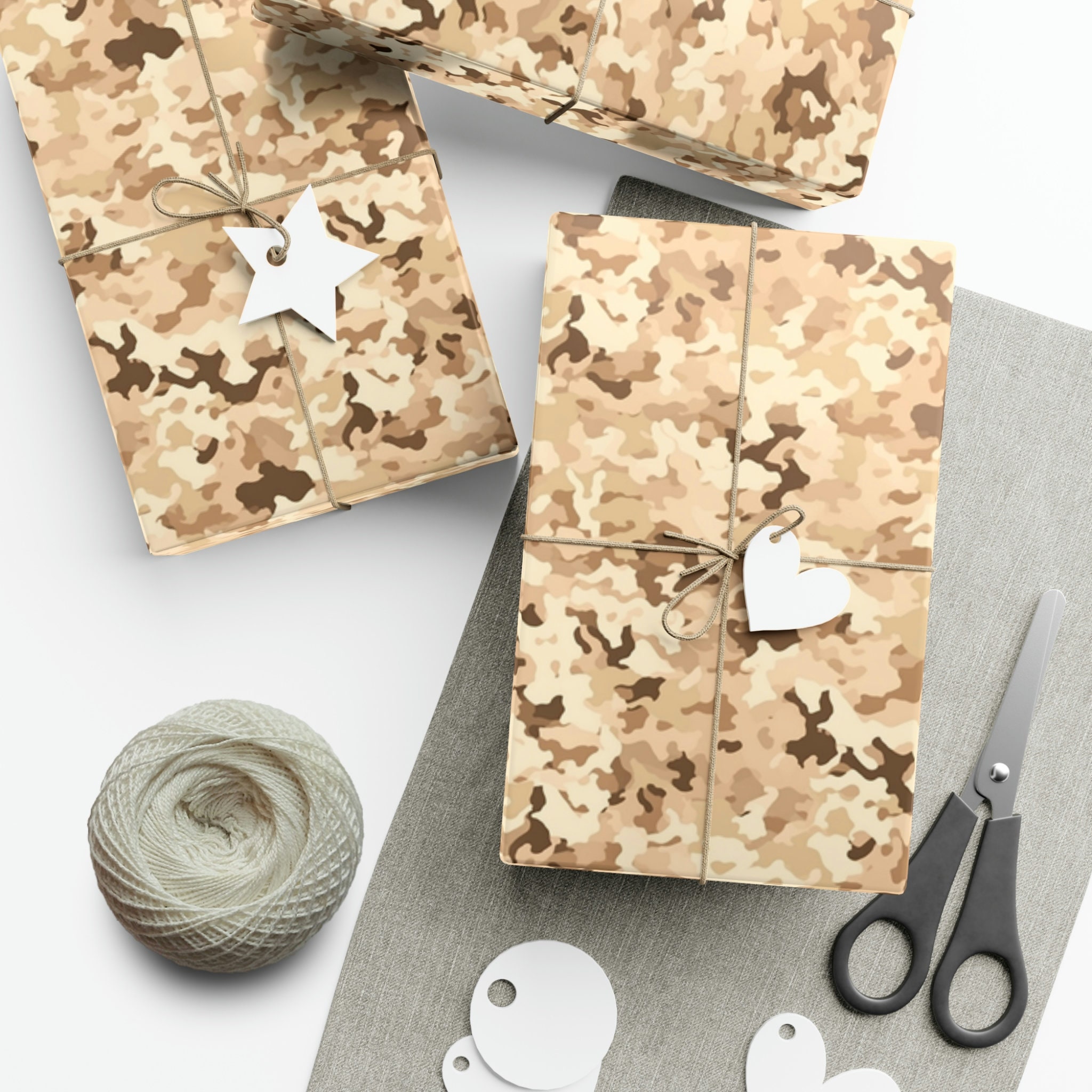 Desert Camo: Premium Gift Wrap - Decorative Repeating Pattern, Matte ...