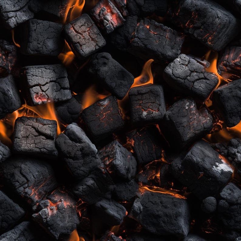 Burning Charcoal: Hot Seamless Tile Art - Perfect for Backgrounds and ...