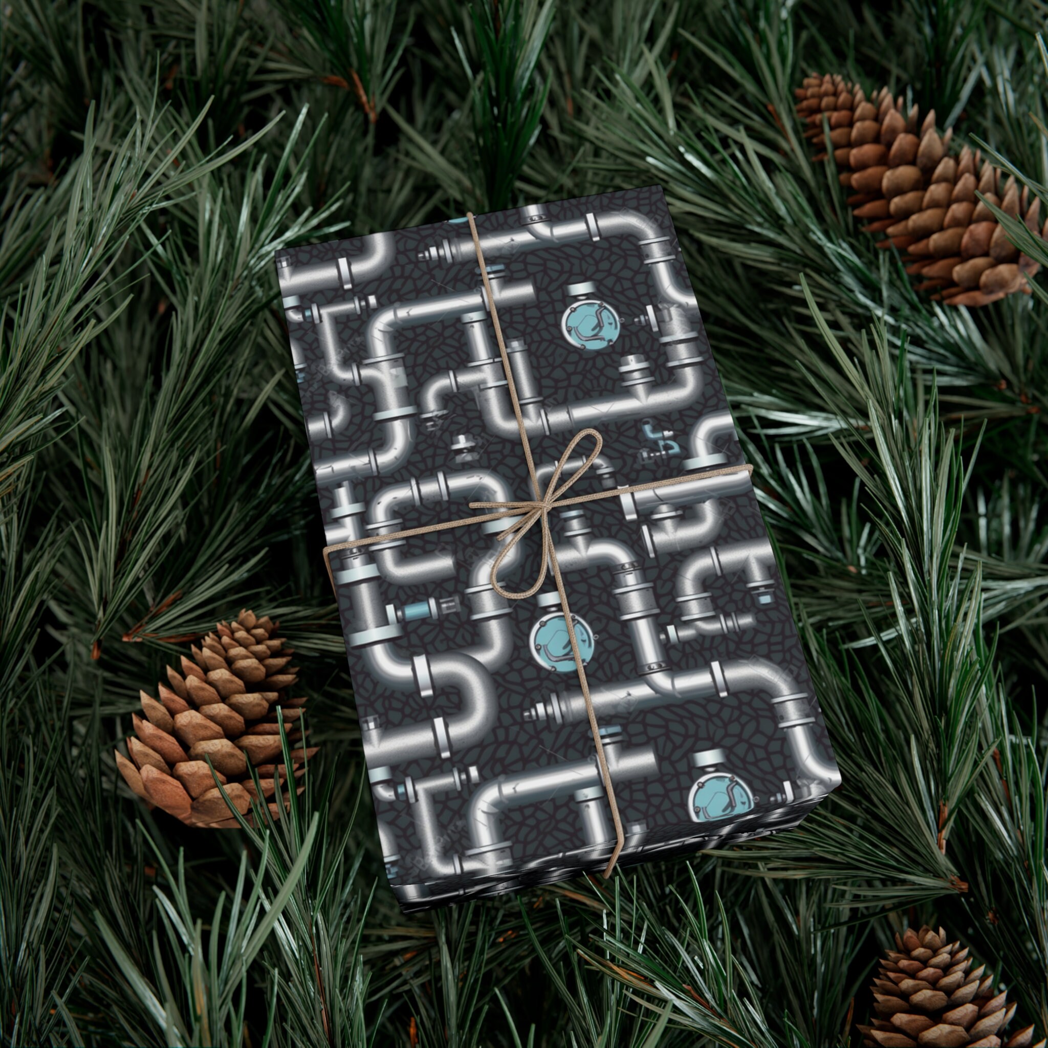 Pipe Network: Premium Gift Wrap - Decorative Repeating Pattern, Matte ...