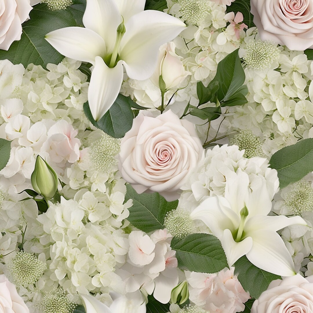 Bouquet De La Mariée: Stunning Seamless Tile Art - Perfect for ...