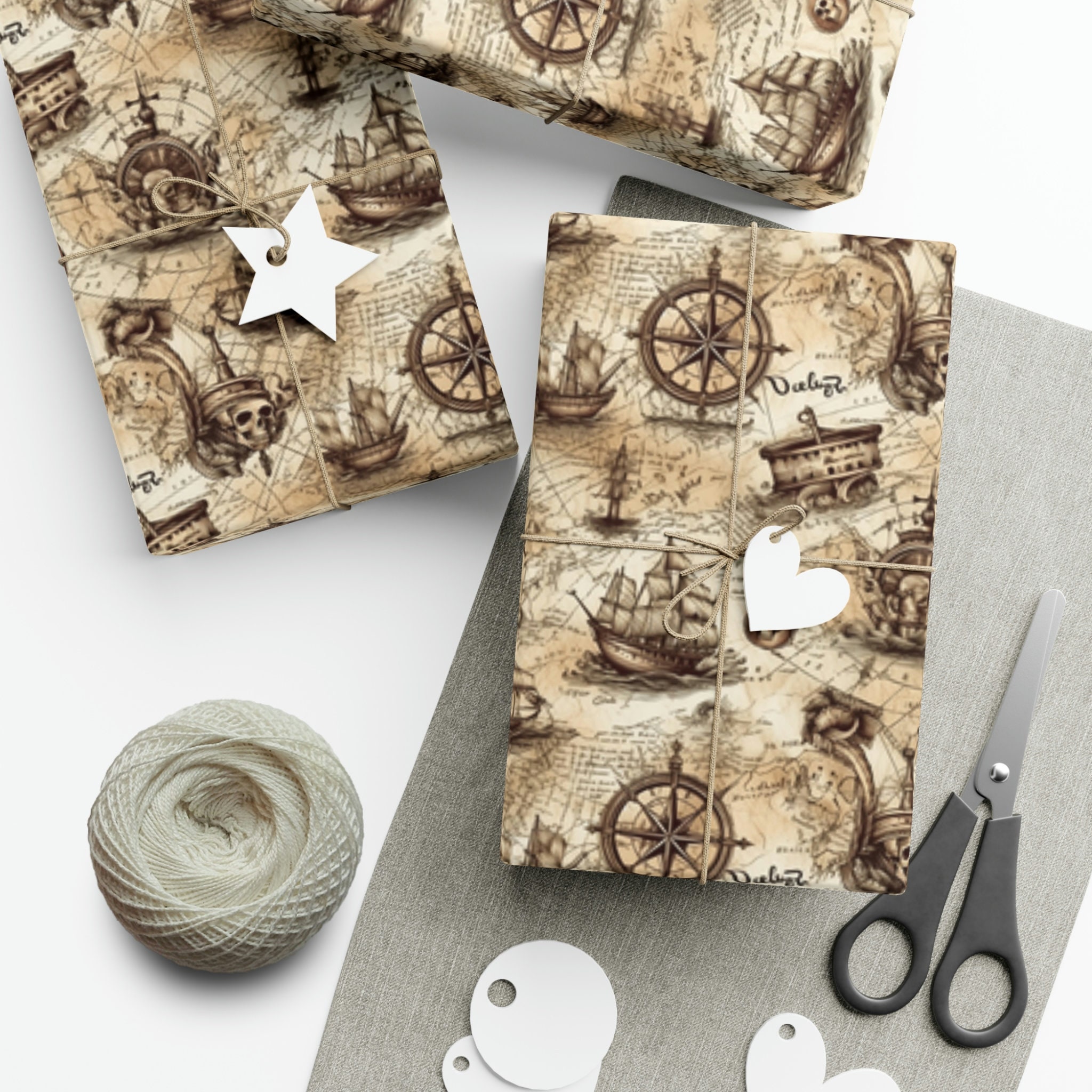 Treasure Map V2: Premium Gift Wrap Decorative Repeating - Etsy