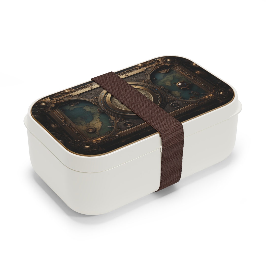 Treasure Chest Bento Box, With Printed Lid, Strap With Compartments - Etsy