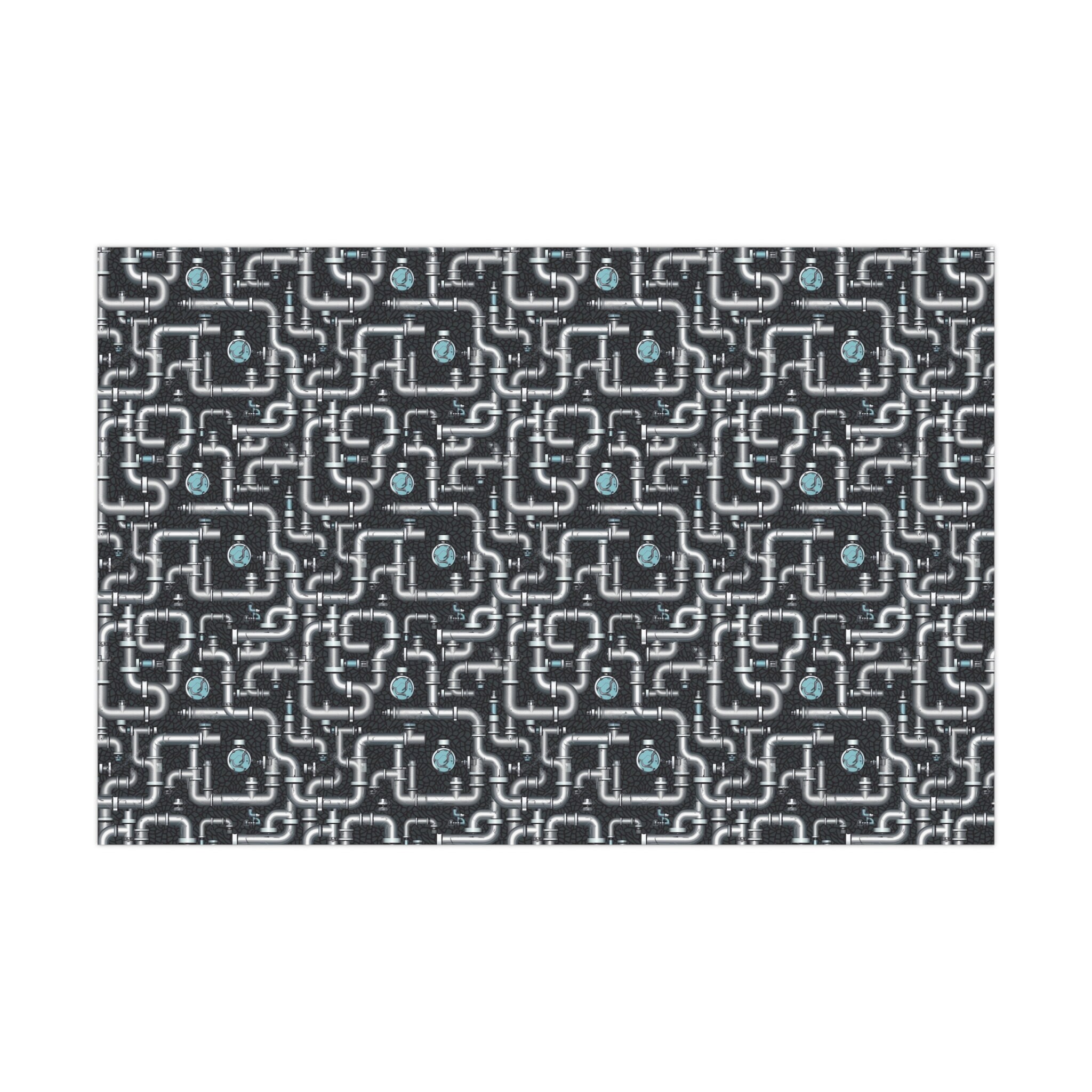 Pipe Network: Premium Gift Wrap - Decorative Repeating Pattern, Matte ...