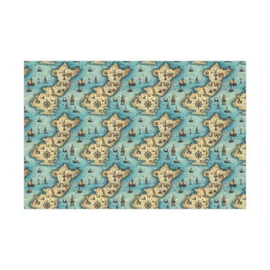 Treasure Map V4: Premium Gift Wrap - Decorative Repeating Pattern ...