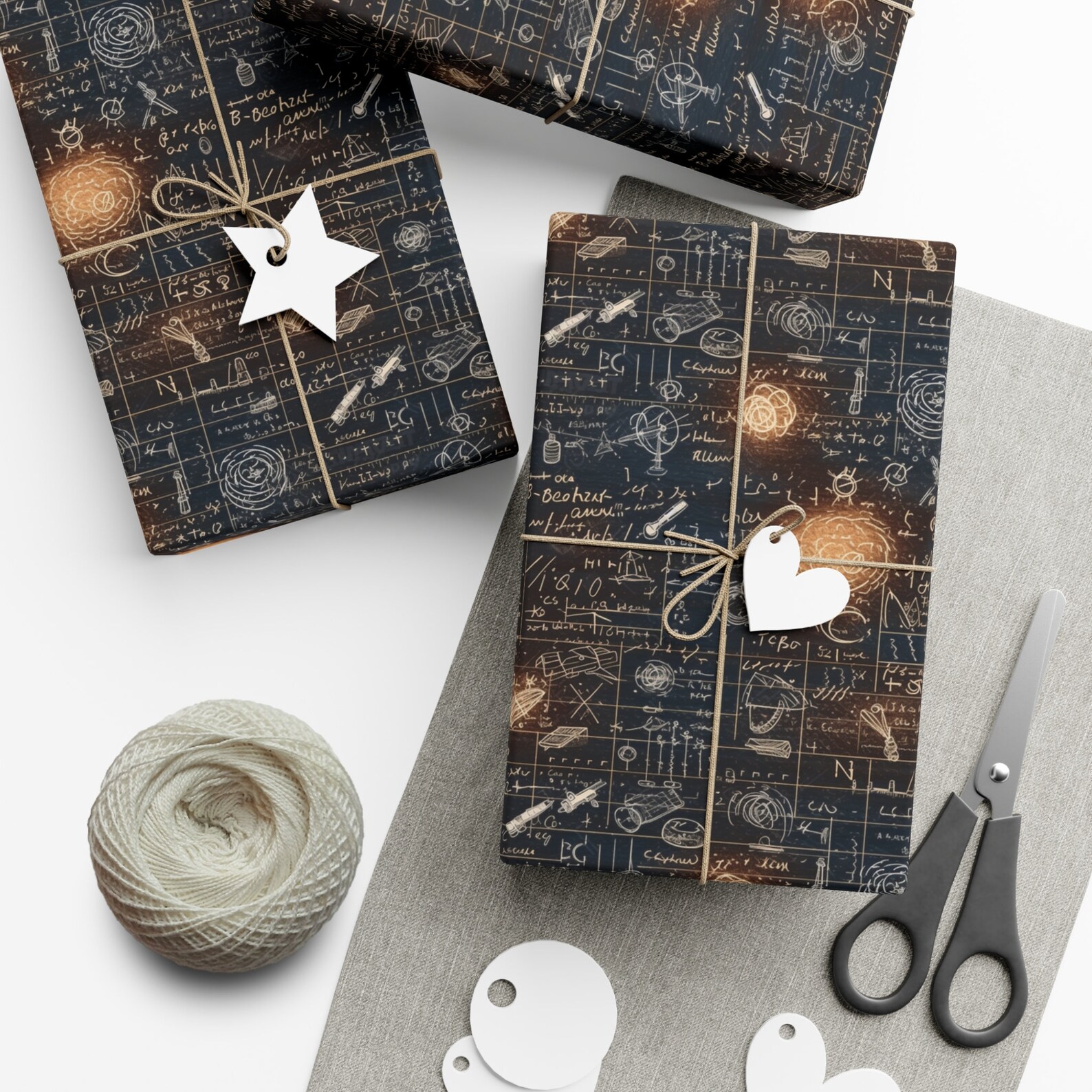 Scientific Chalkboard: Premium Gift Wrap - Decorative Repeating Pattern ...