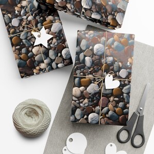 Pebble Serenity: Premium Gift Wrap - Decorative Repeating Stone Pattern ...
