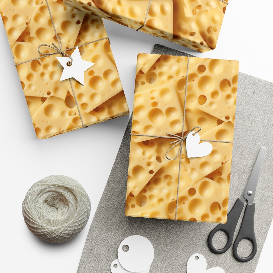 Swiss Cheese: Premium Gift Wrap - Decorative Repeating Cheese Pattern ...