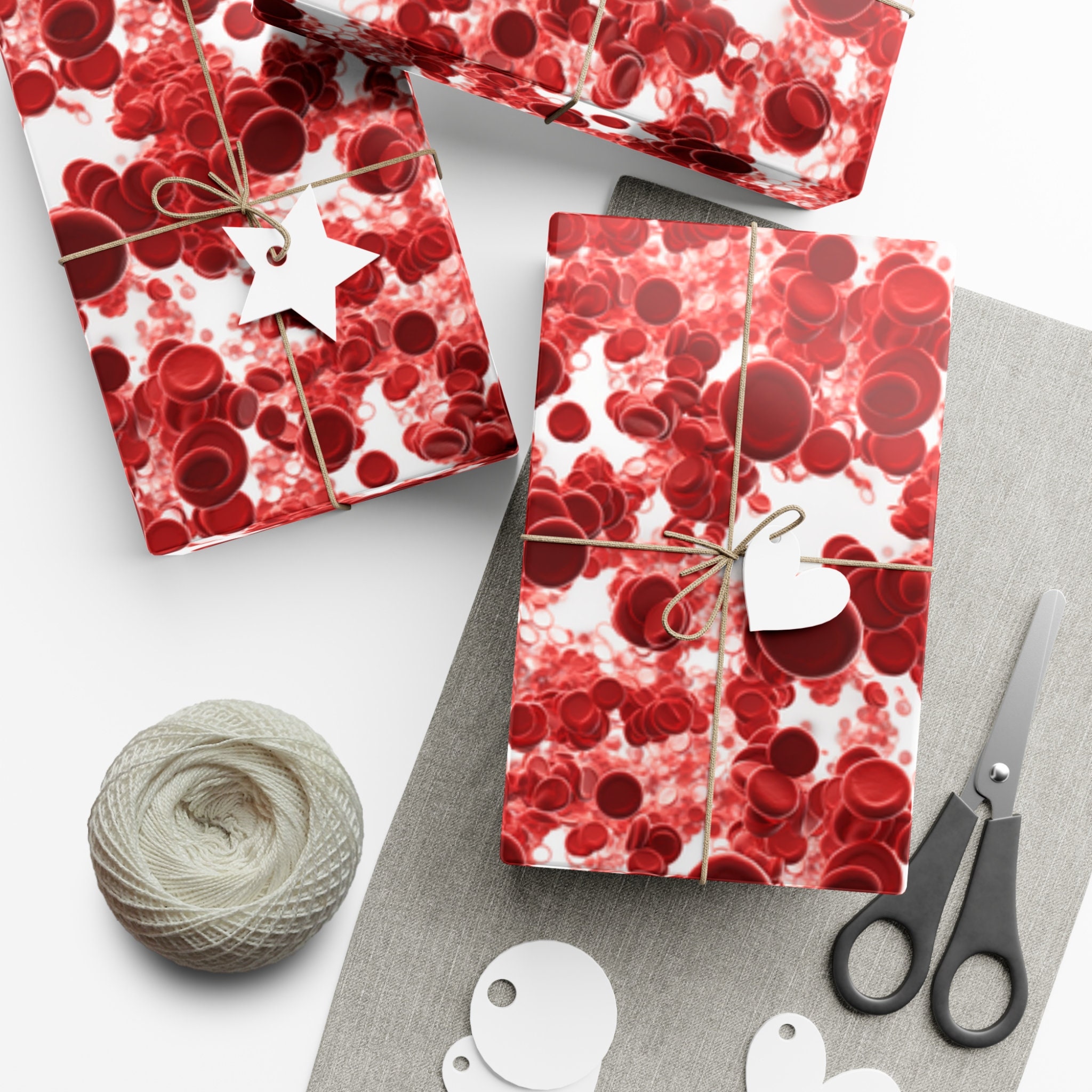 Red Blood Cells: Premium Gift Wrap - Decorative Repeating Pattern ...