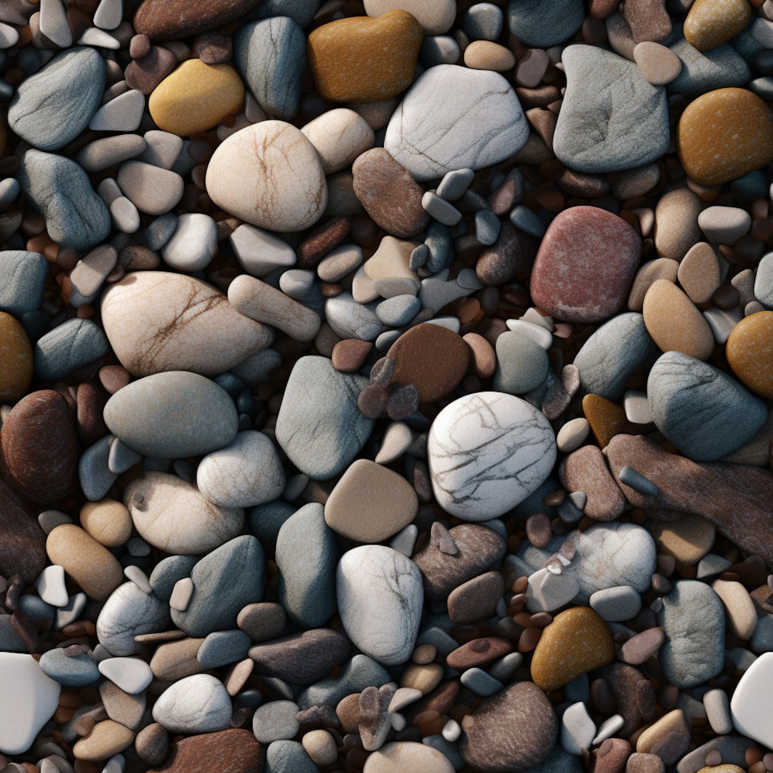 Pebble Serenity: Stunning Seamless Tile Art - Perfect for Backgrounds and Graphic Design ...