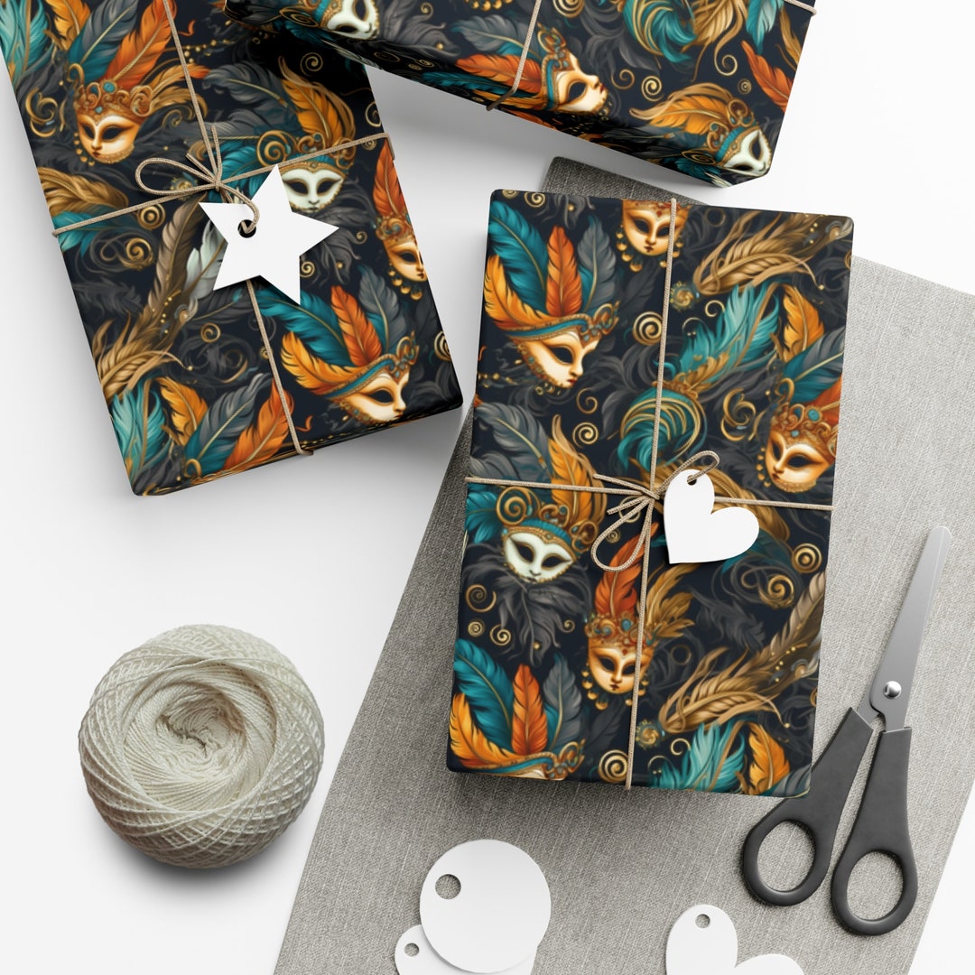 Enchanted Masquerade: Premium Gift Wrap - Decorative Repeating Pattern ...