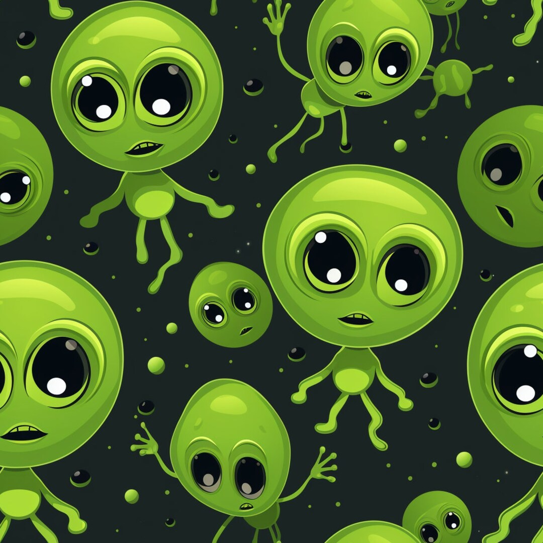 Little Green Men: Fantastic Seamless Tile Art - Perfect for Backgrounds ...