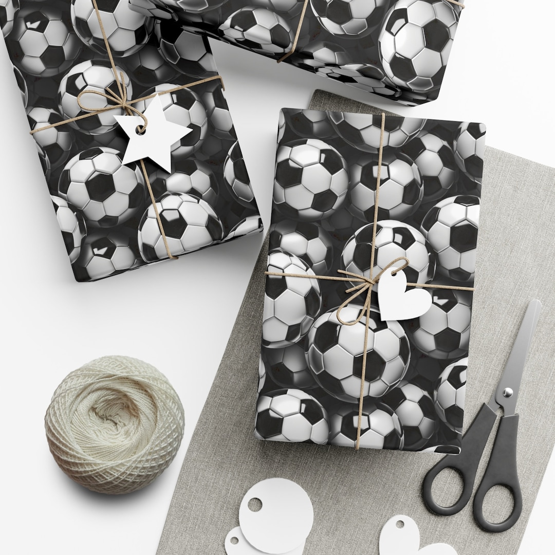 Soccer Anomaly: Premium Gift Wrap - Decorative Repeating Pattern, Matte ...