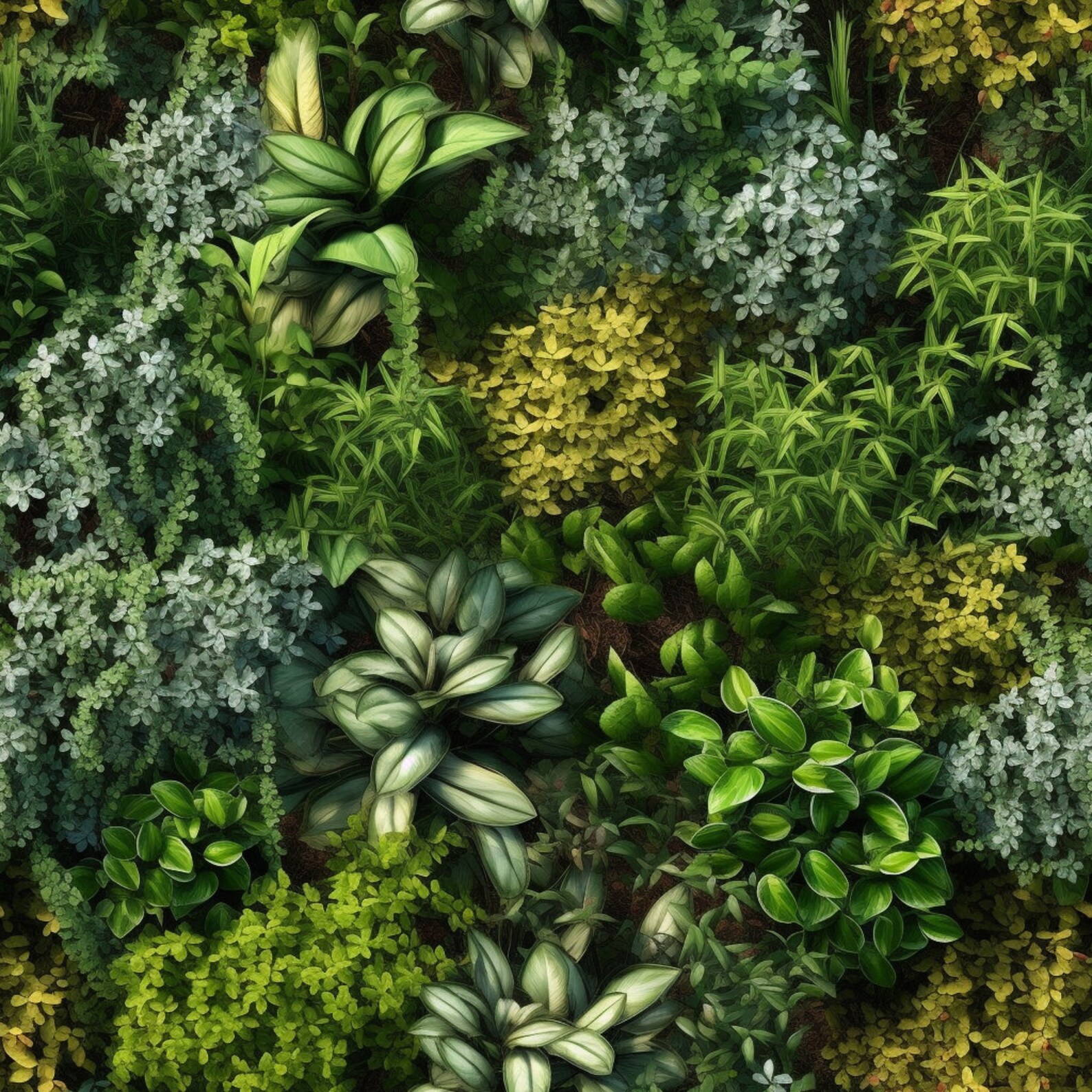 Herb Haven: Stunning Seamless Tile Art - Perfect for Backgrounds and ...