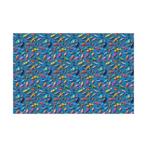 Here Fishy Fishy: Premium Gift Wrap - Decorative Repeating Pattern ...