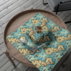 Treasure Map V4: Premium Gift Wrap - Decorative Repeating Pattern ...