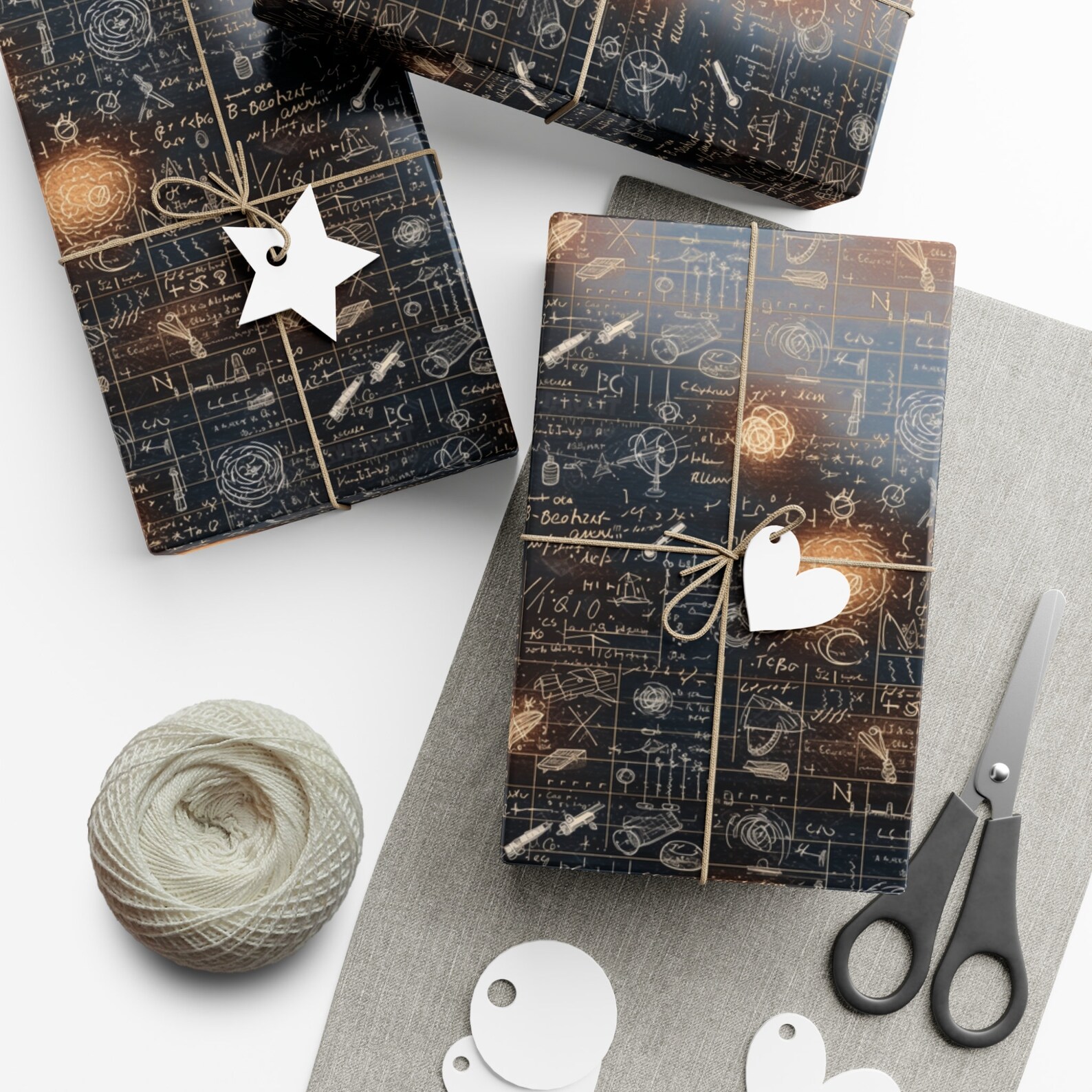 Scientific Chalkboard: Premium Gift Wrap - Decorative Repeating Pattern ...