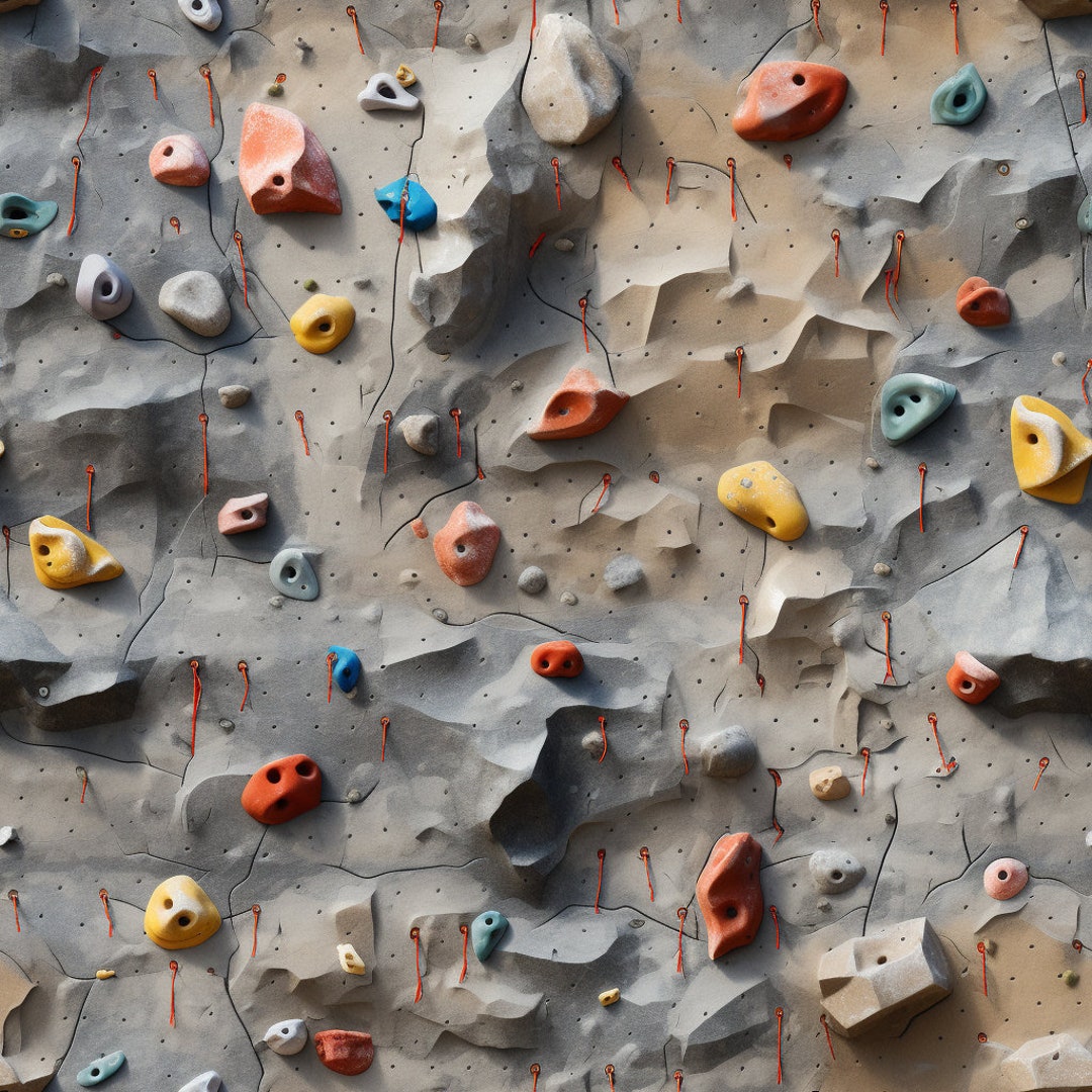 Rock Climbing Wall: Scalable Seamless Tile Art - Perfect for ...