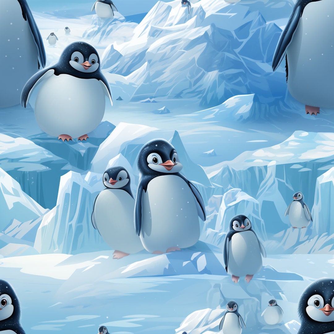 Arctic Penguins: Stunning Seamless Tile Art - Perfect for Backgrounds ...